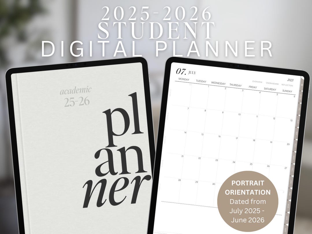 Student Digital Planner by Allie Marie Digital, Academic Planner 2025 ...