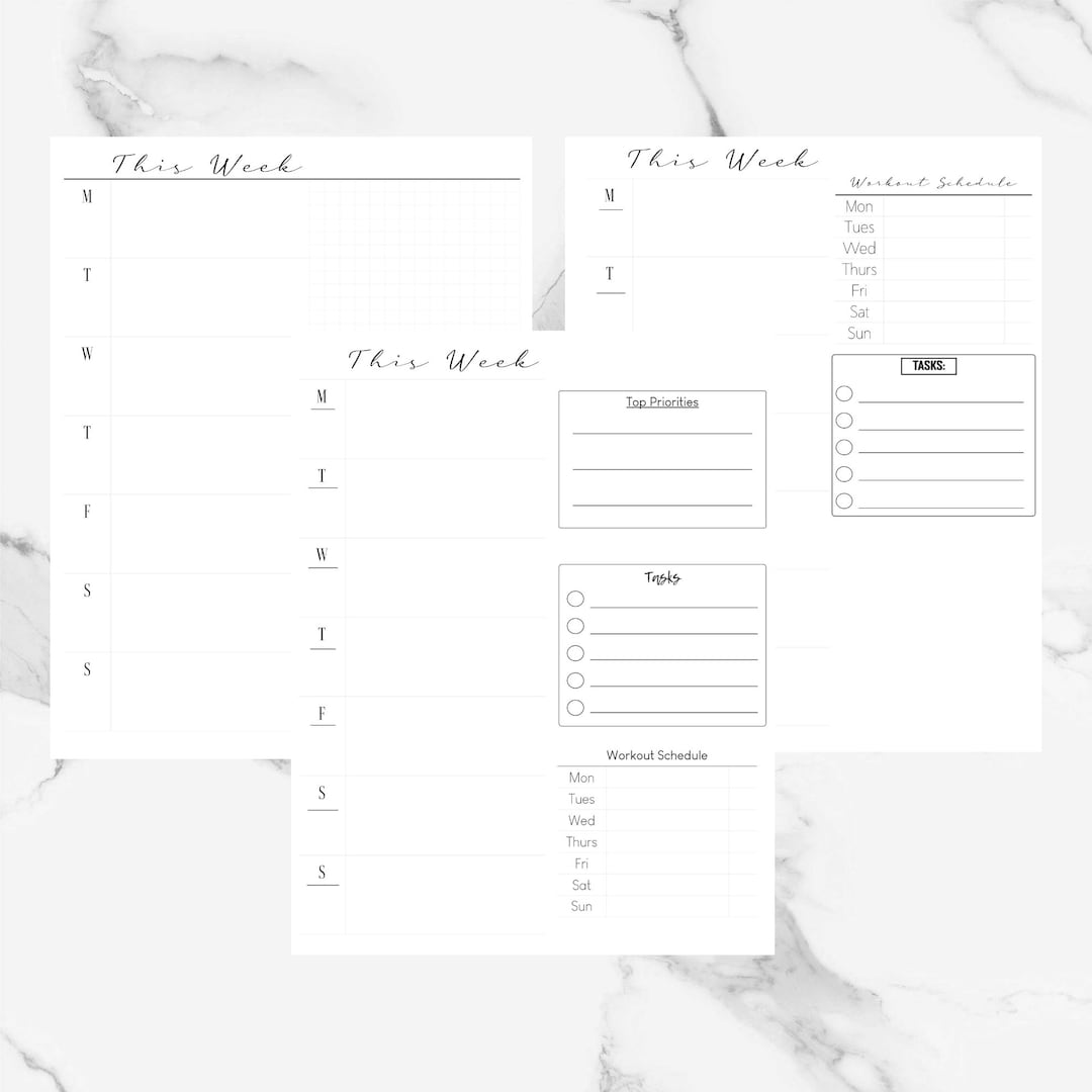 Digital Daily and Weekly Planner Template Bundle by Allie Marie Digital ...