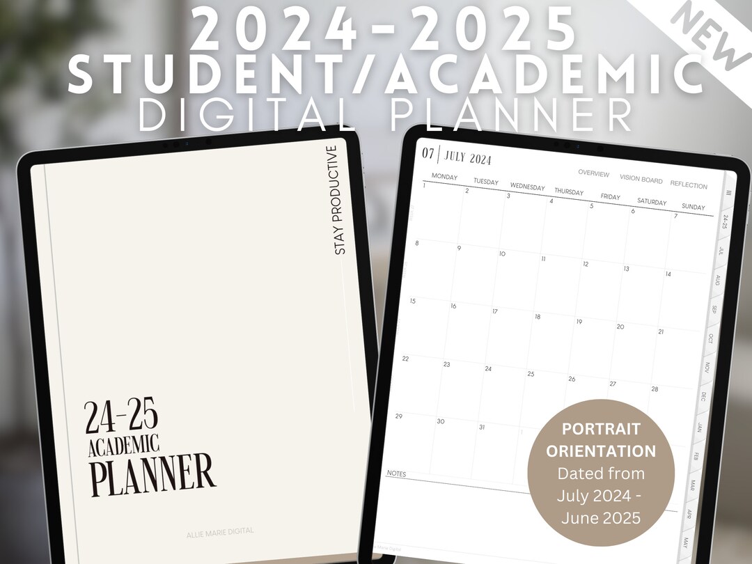 Student Digital Planner by Allie Marie Digital, Academic Planner 2024 ...