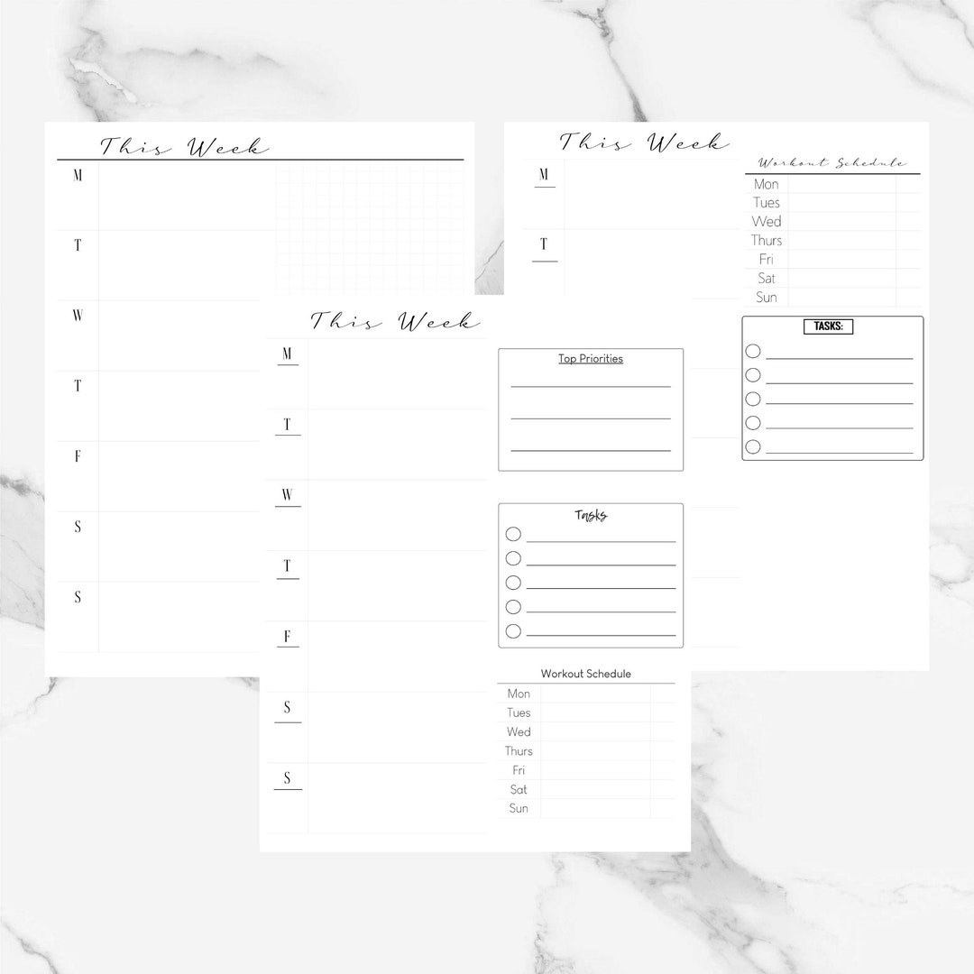 Digital Weekly Planner Templates by Allie Marie Digital | Digital ...