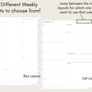 2023 2024 Mid Year Digital Planner, Portrait, Dated Weekly, Monthly ...
