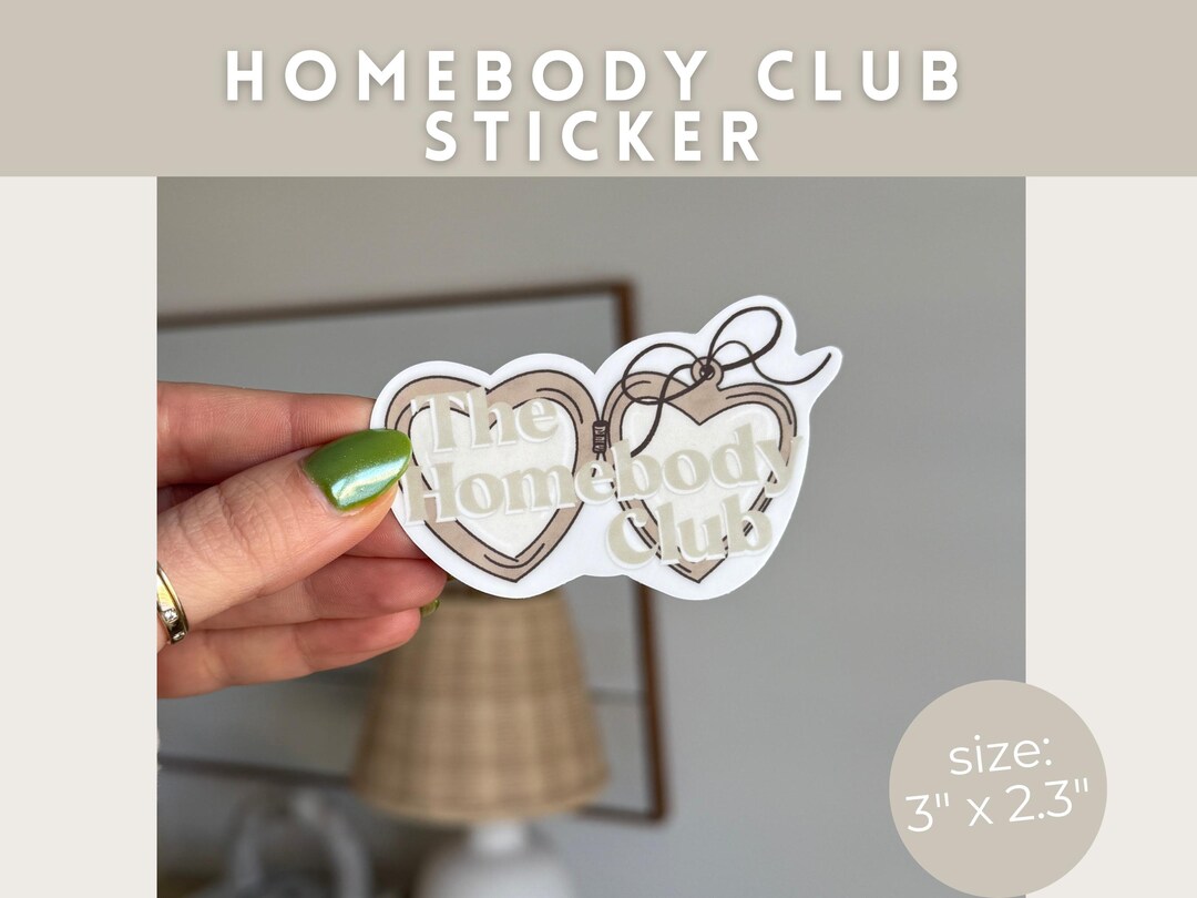 The Homebody Club Sticker, Heart Locket, iPad Kindle Sticker, Water ...