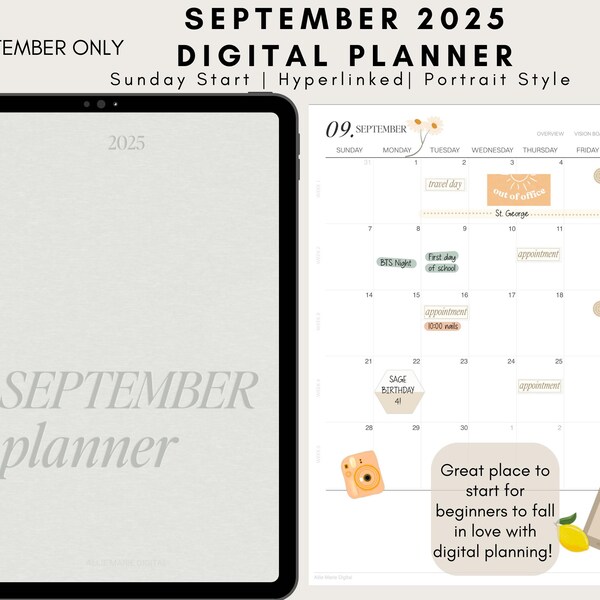 September Stickers - Etsy