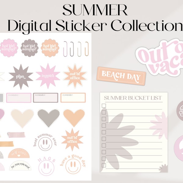 Summer Aesthetic Stickers - Etsy