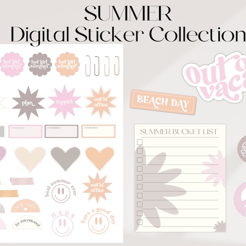 Summer Aesthetic Stickers - Etsy