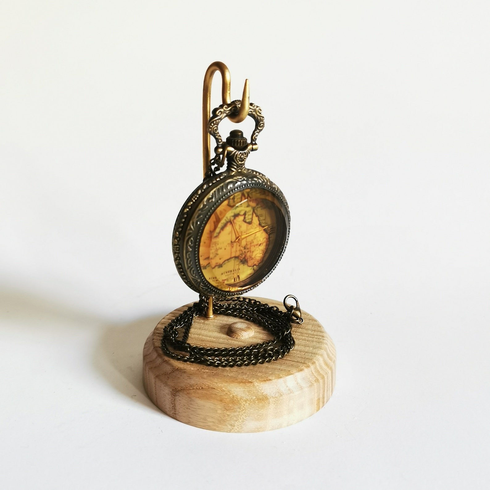 Pocket Watch Holder With Bronze Hook - Etsy