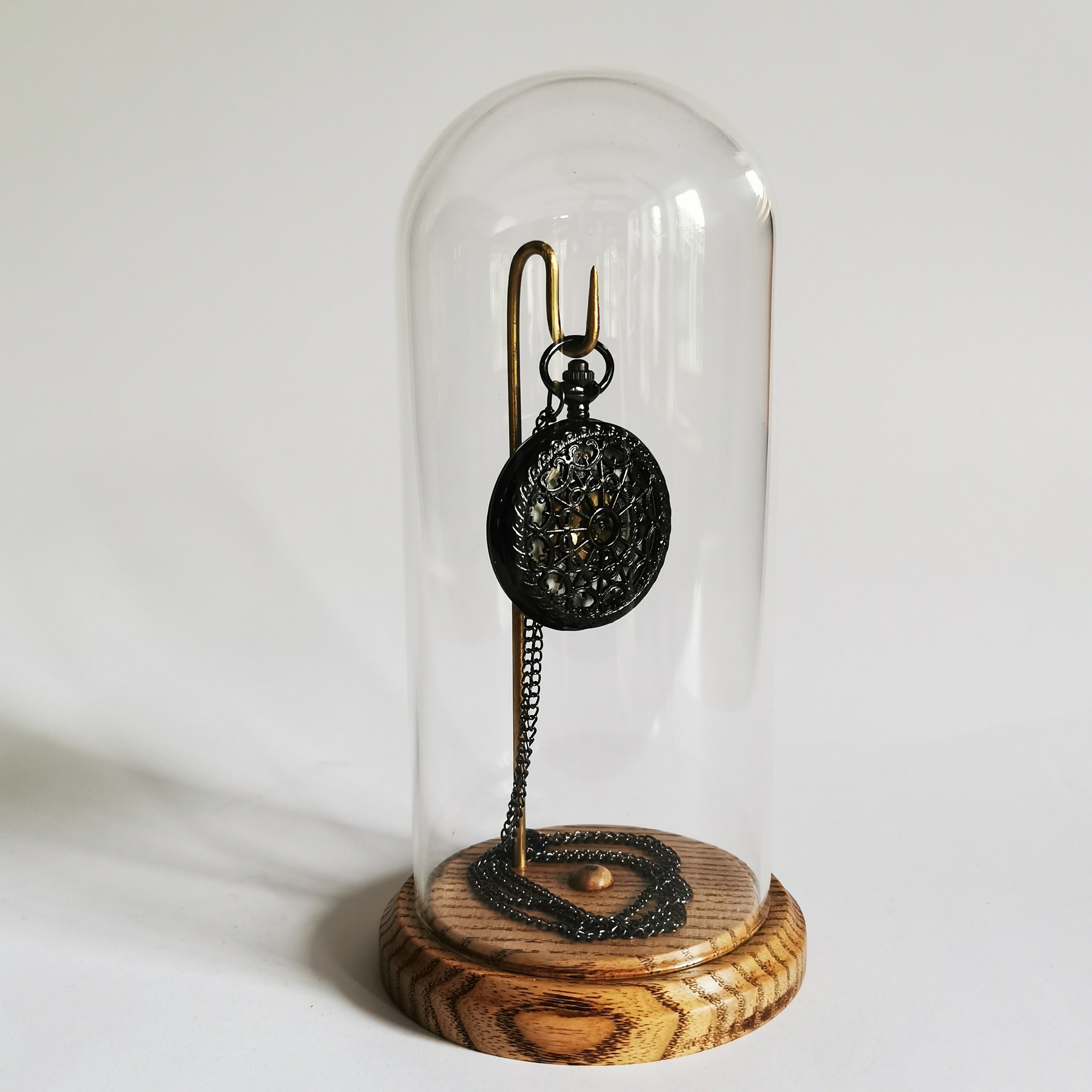 Pocket Watch Holder, Covered With a Glass Cylinder - Etsy