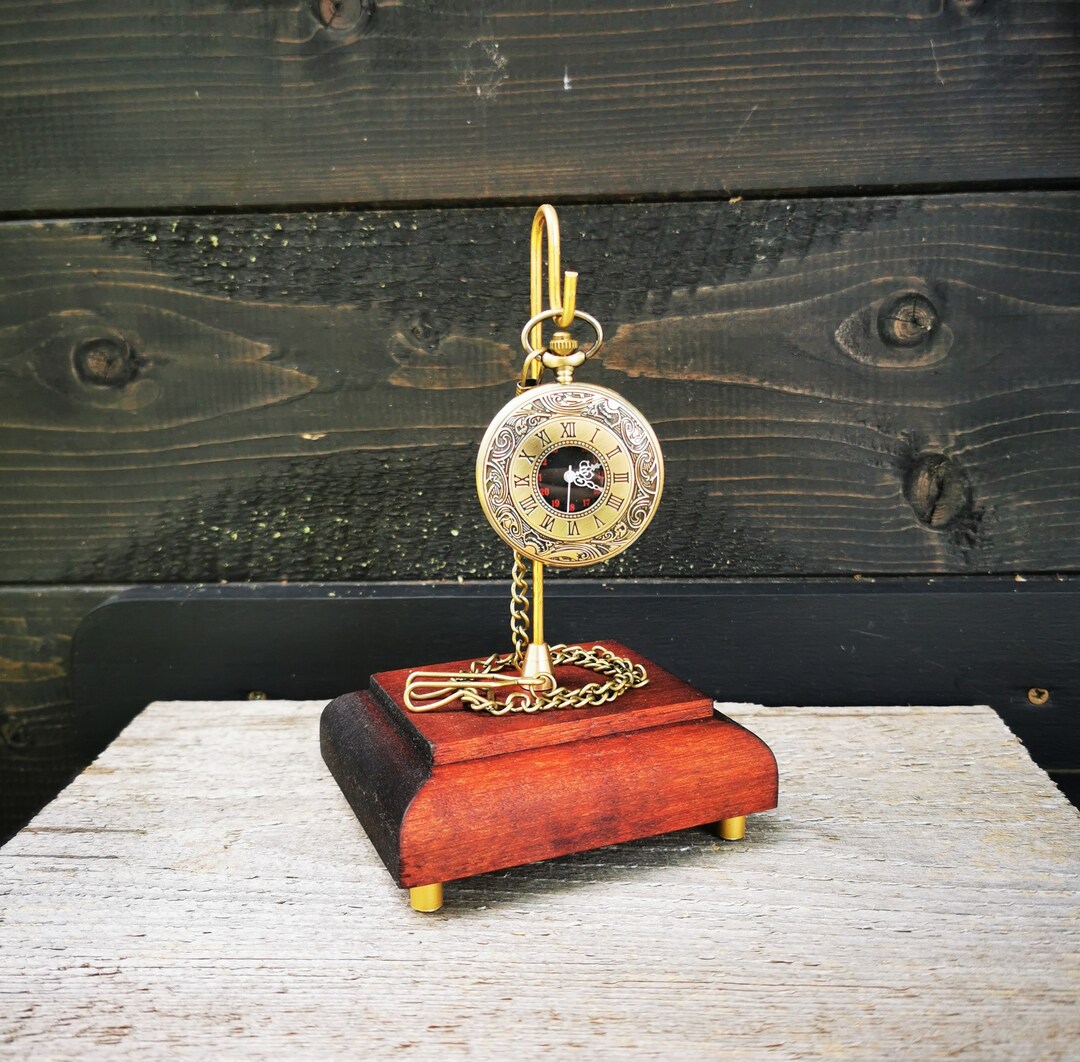 Pocket Watch Holder With Bronze Hook - Etsy