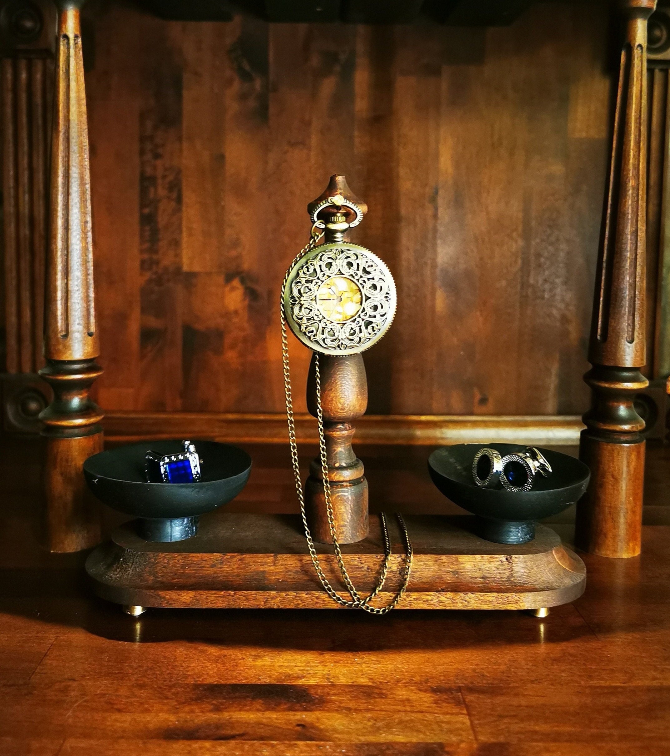 Pocket Watch and Cufflink Holder - Etsy