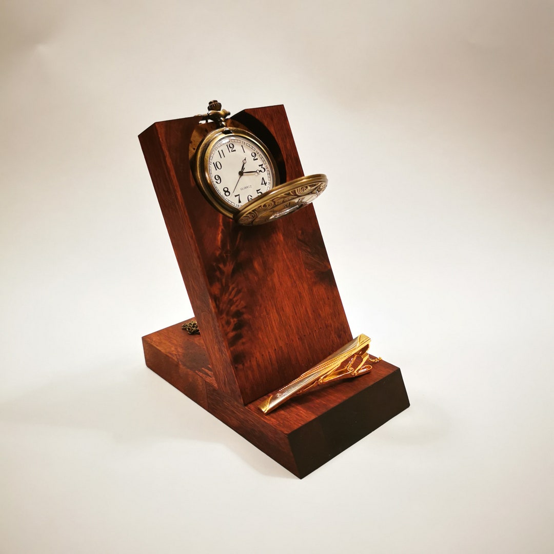 Stand for a Pocket Watch, Decorated With Cork Detail - Etsy