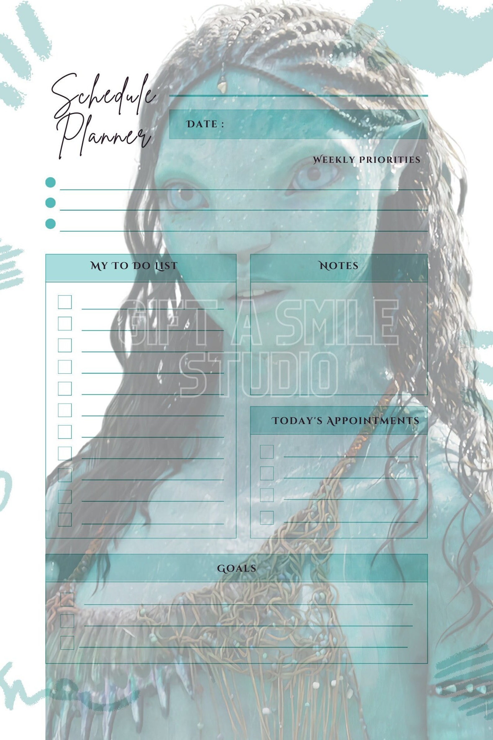 AVATAR 2 - Fillable Schedule Planner Sheet (digital) - Etsy