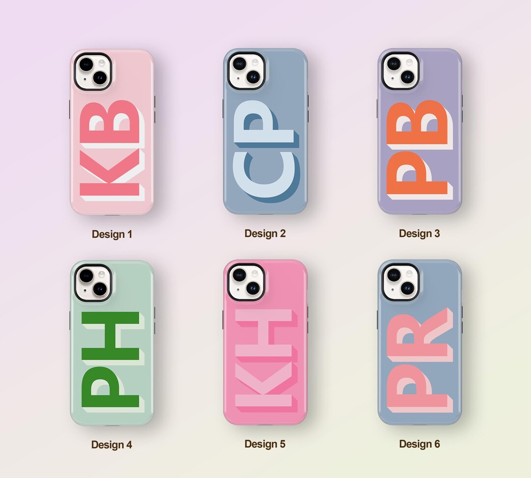 IPhone 16 Case, Personalized Initial Phone Case, Personalized Monogram ...