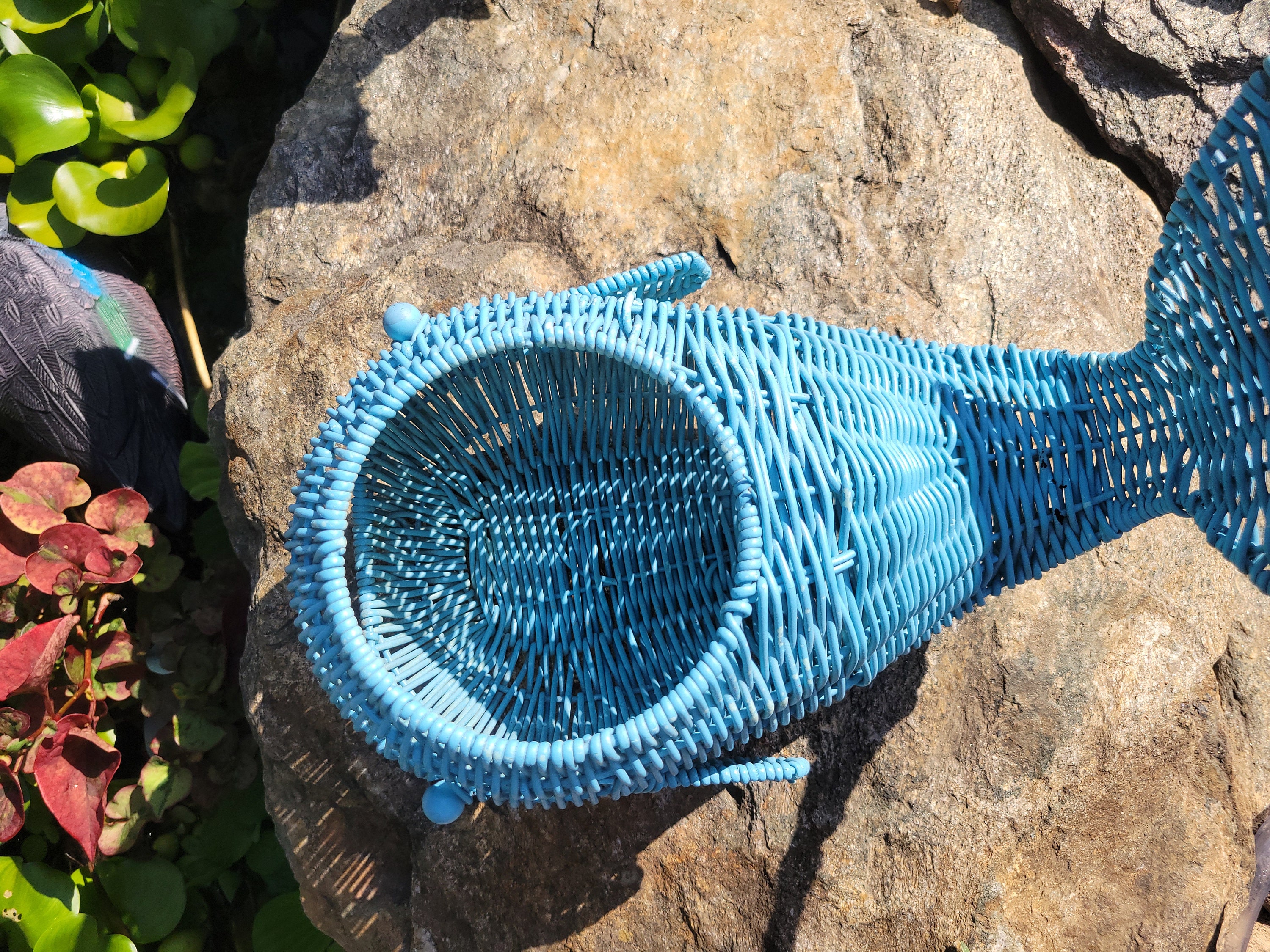 Wicker Whale Planter - Etsy