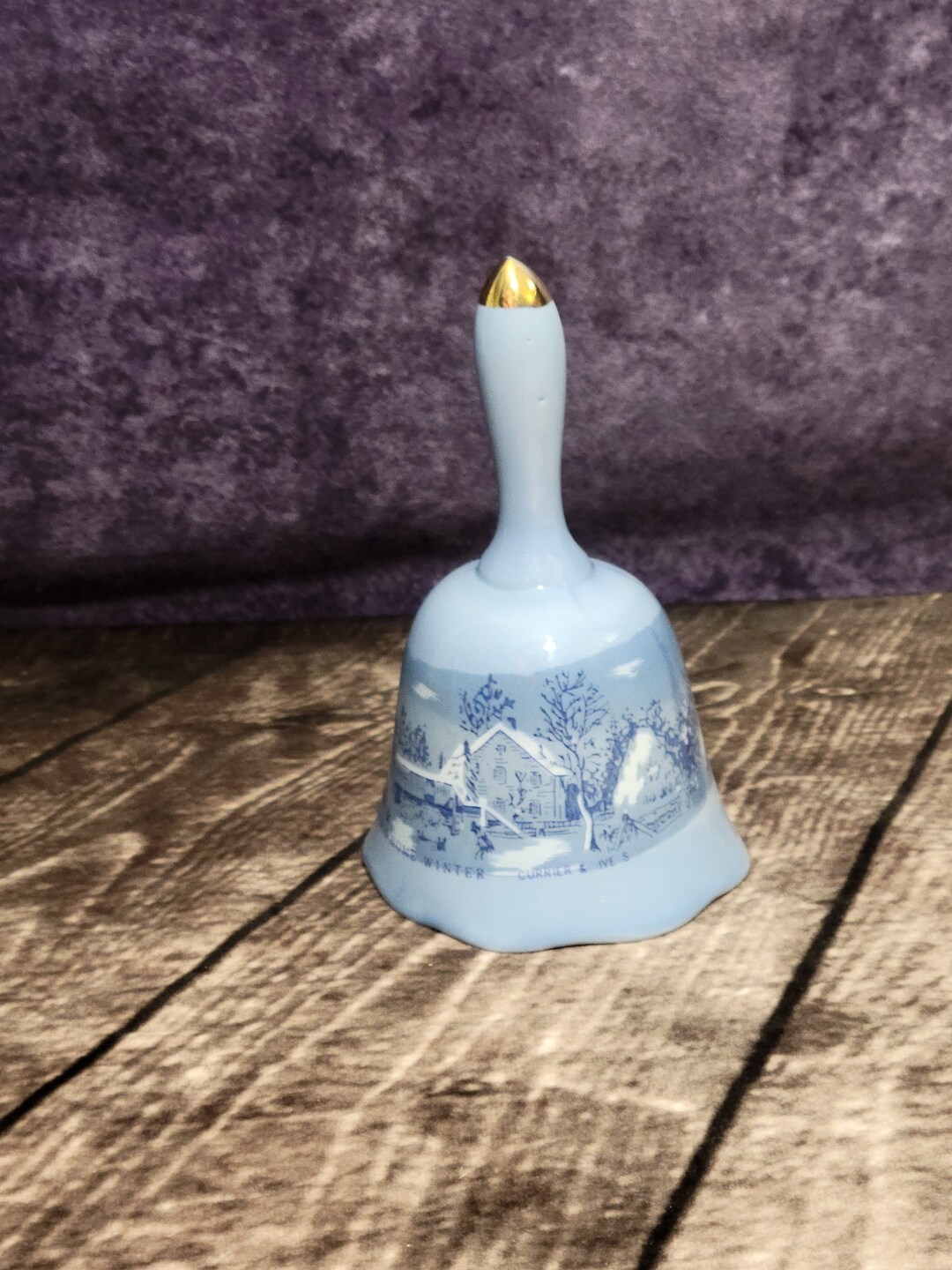 Currier & Ives Farmers Home Blue Bell - Etsy