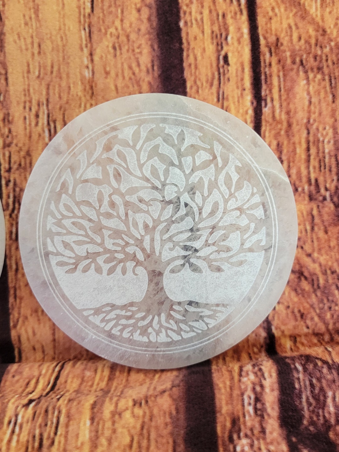 Selenite Tree of Life Coaster - Etsy