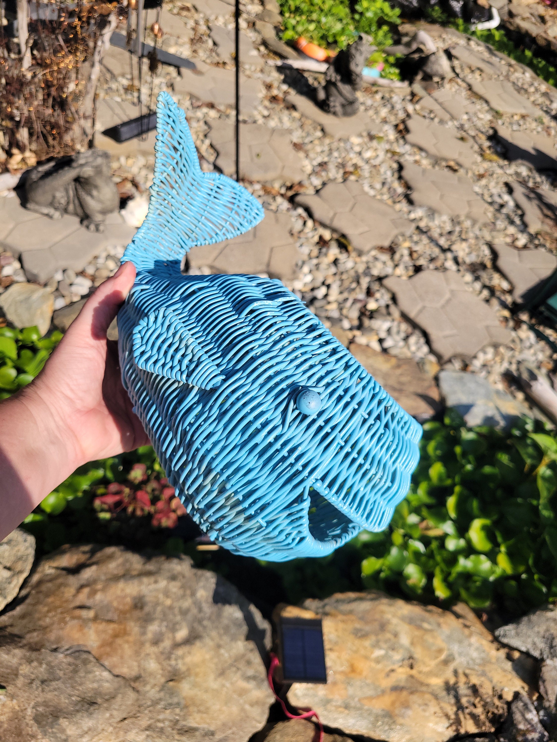 Wicker Whale Planter - Etsy