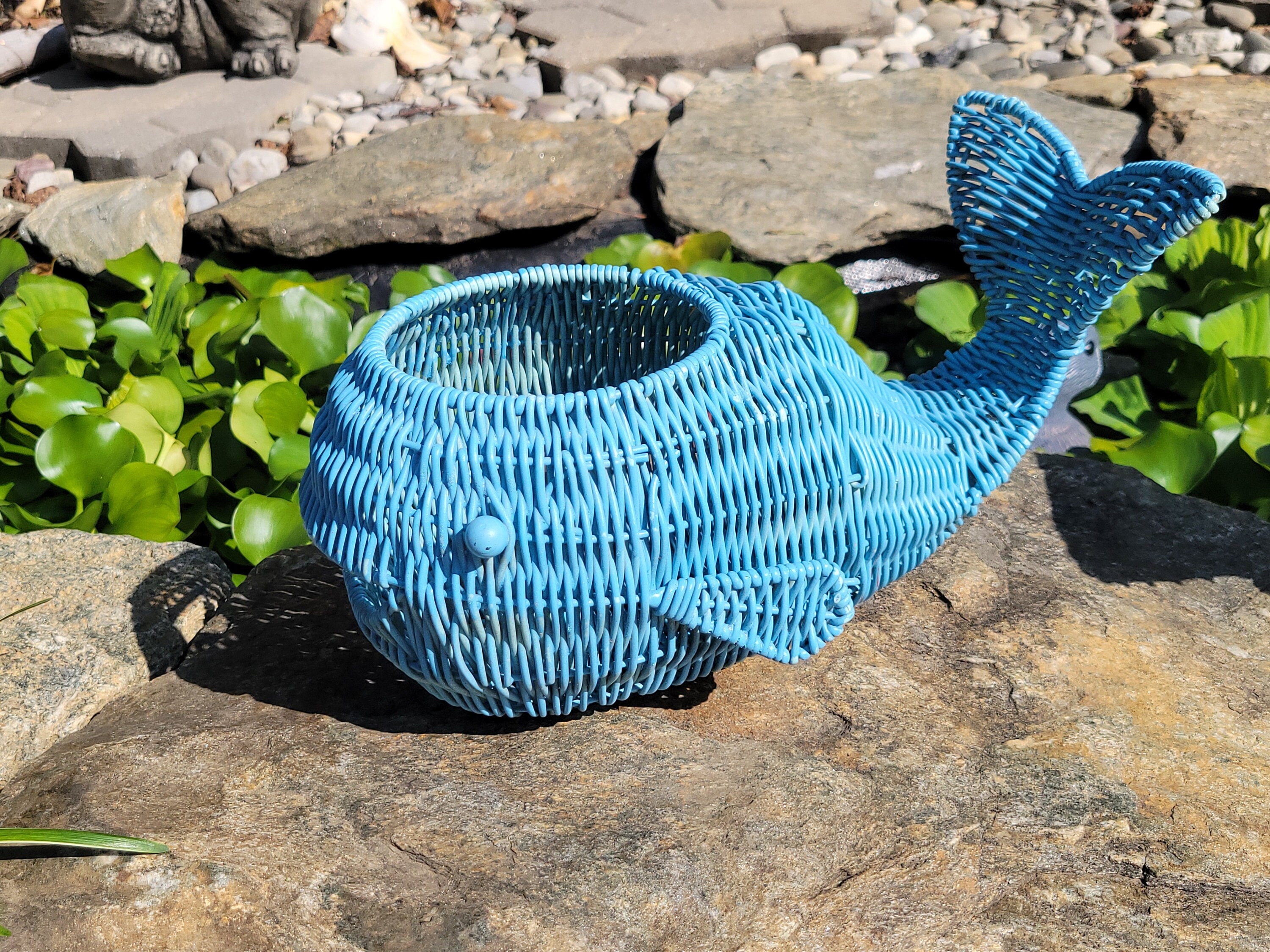 Wicker Whale Planter - Etsy