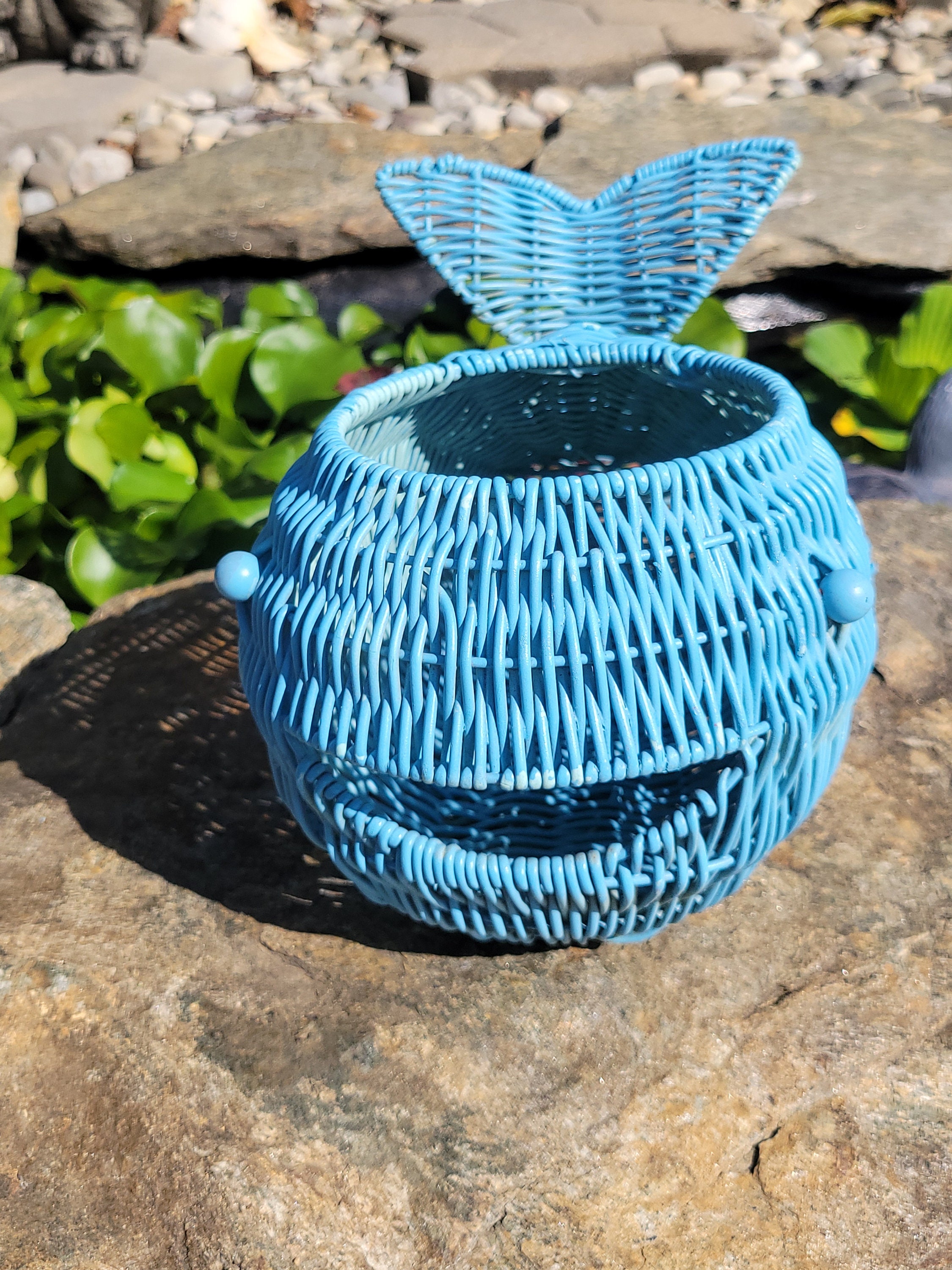 Wicker Whale Planter - Etsy