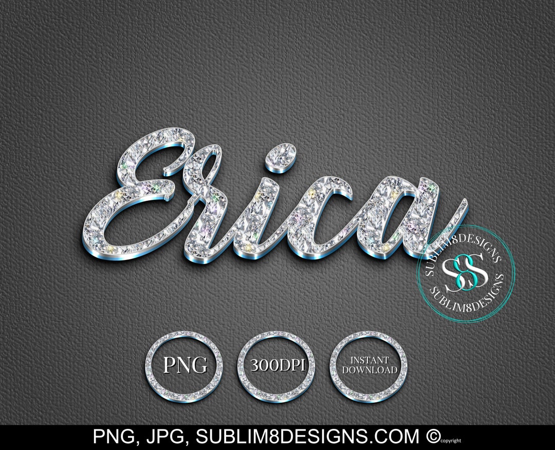 Erica Diamond Font Sublimation Luxury Font PNG ONLY - Etsy