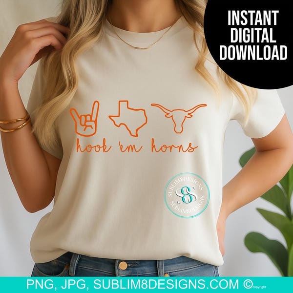 Texas Longhorns Logo - Etsy