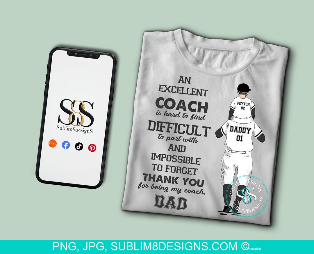Personalized an Excellent Coach Father and Son | Coach Design | Sports ...