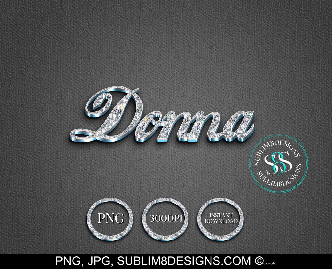 Donna Diamond Font Sublimation Luxury Font PNG ONLY - Etsy