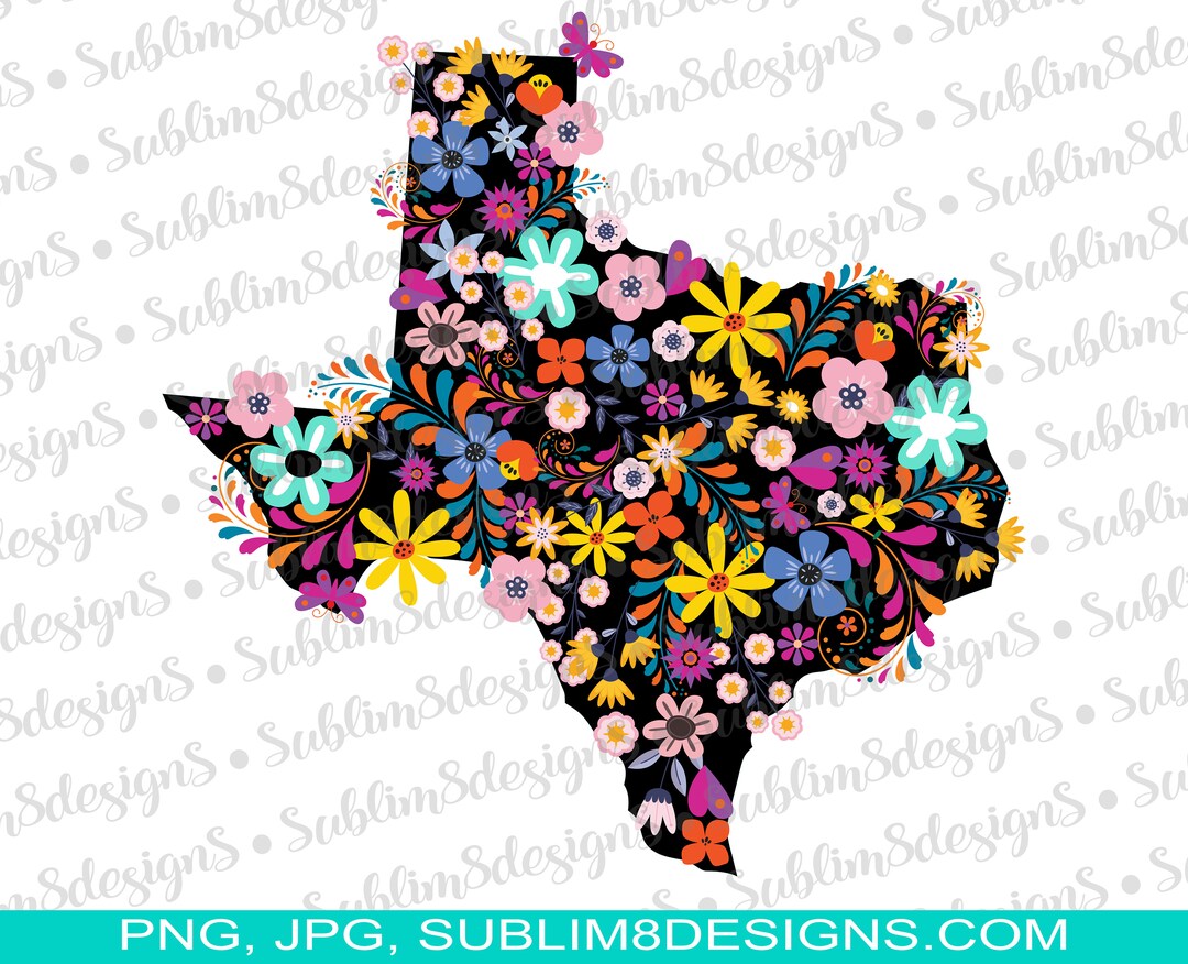 Flower Texas PNG and JPG ONLY - Etsy