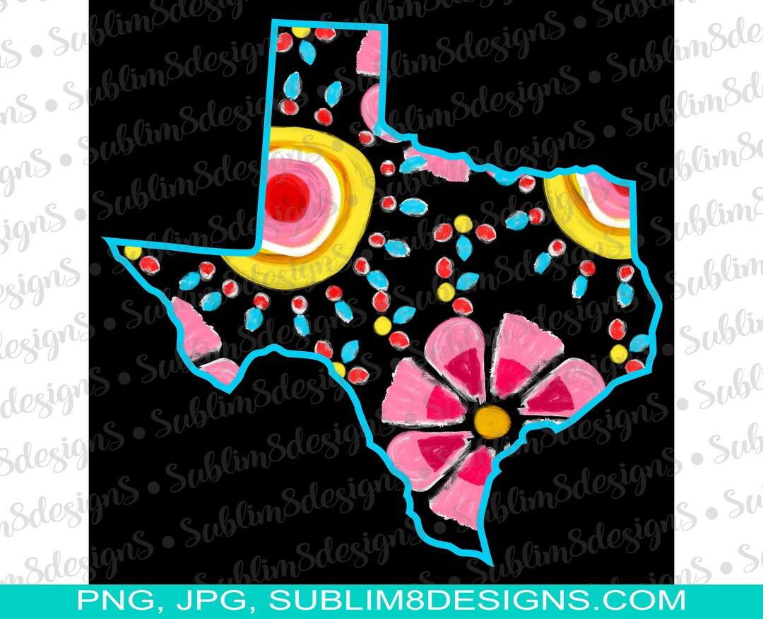 Painted Texas PNG and JPG ONLY - Etsy