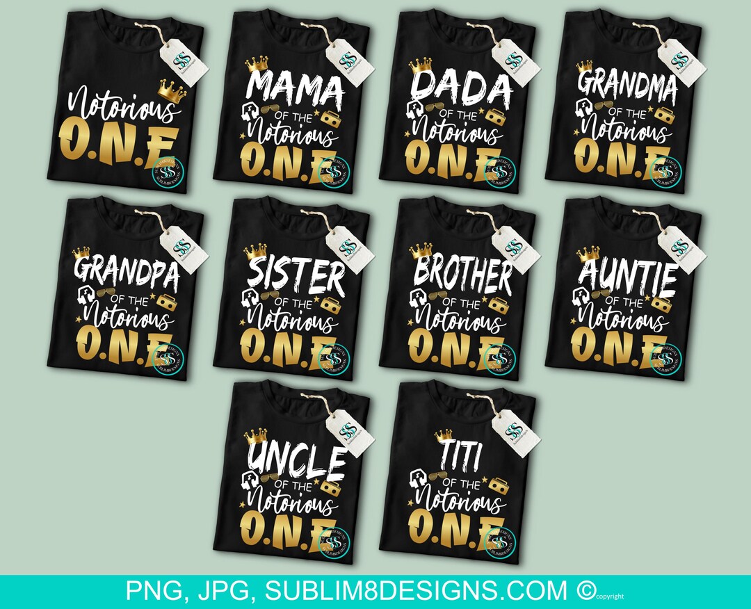 Bundle of the Notorious One, Sublimation, DTF T-shirt Design PNG Only ...