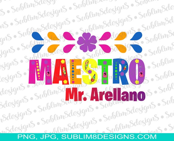 Personalized Maestro PNG and JPG ONLY - Etsy