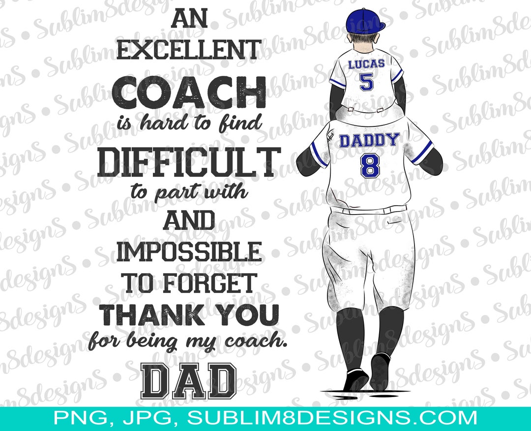 Personalized an Excellent Coach Father and Son | Coach Design | Sport ...