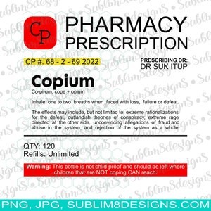 Copium Tumbler PNG and JPG ONLY - Etsy