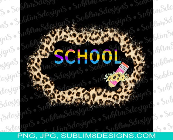 School Leopard Print PNG and JPG ONLY | Etsy