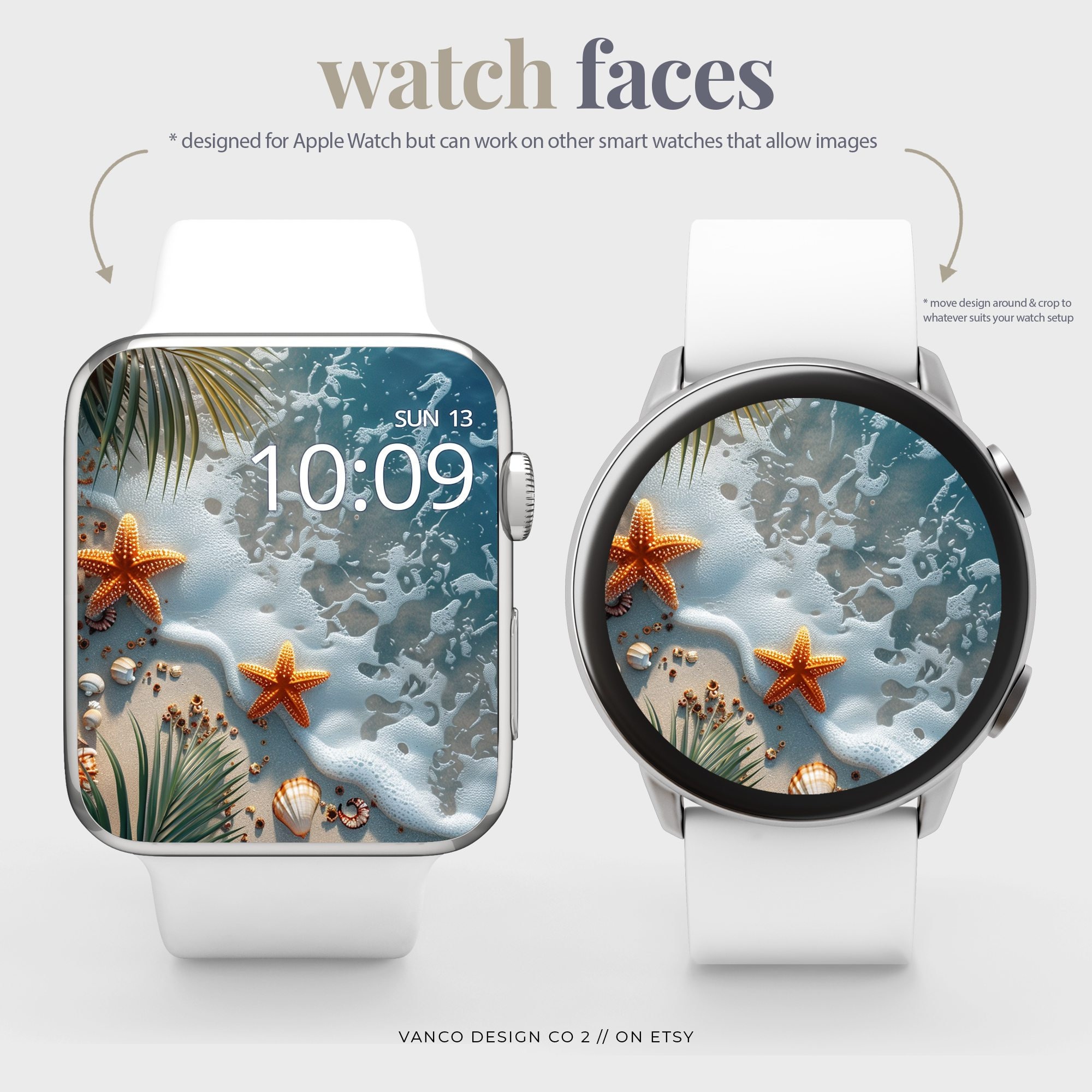 Summer Beach Phone & Apple Watch Wallpaper, Surf Sand Vacation Vibe ...