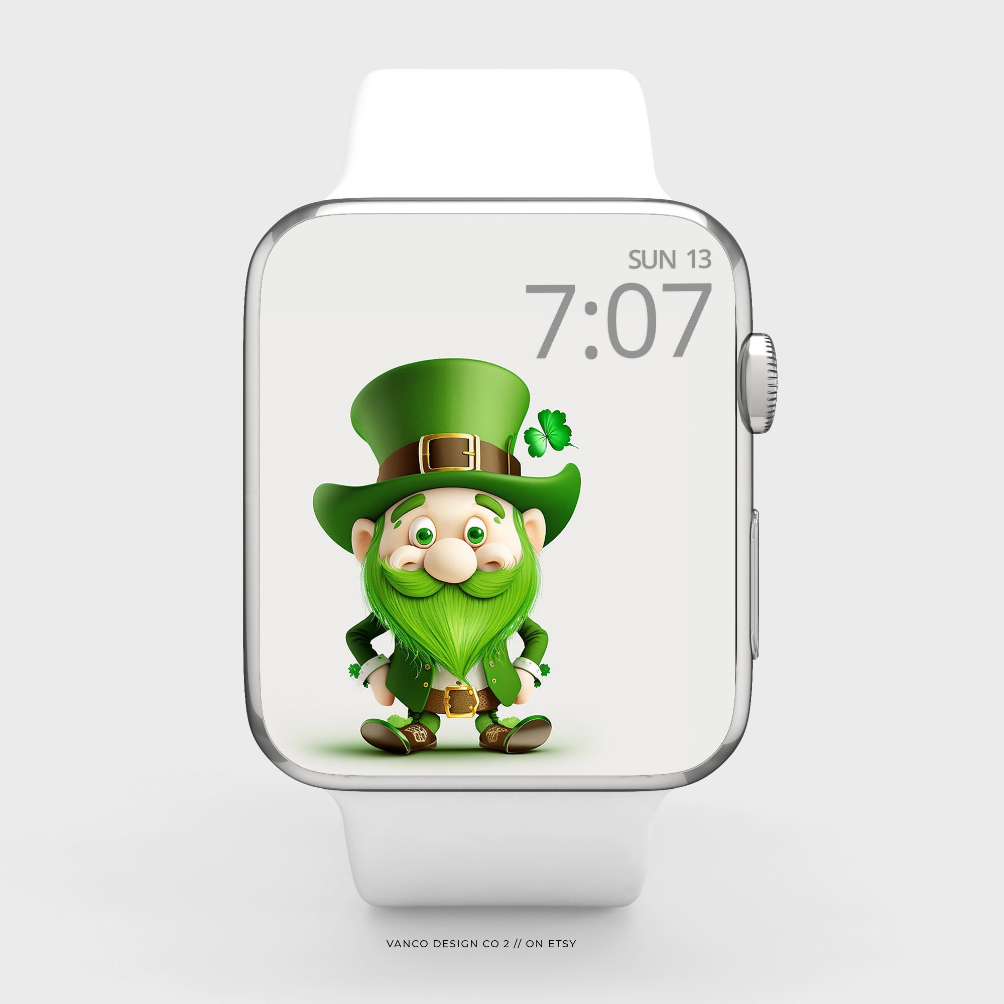 St Patricks Day Apple Watch Wallpaper, Leprechaun Smartwatch Background ...
