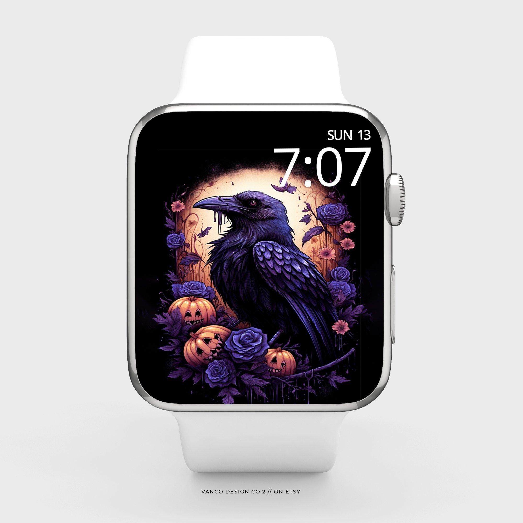 Halloween Raven Apple Watch iPhone Wallpaper, Fall Smartwatch ...