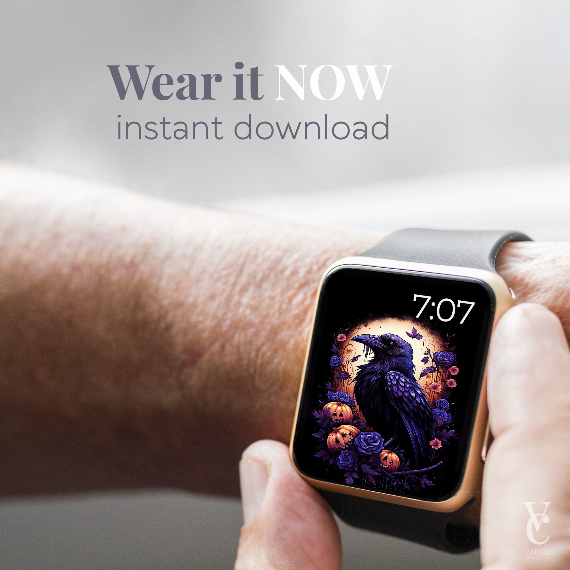 Halloween Raven Apple Watch iPhone Wallpaper, Fall Smartwatch ...