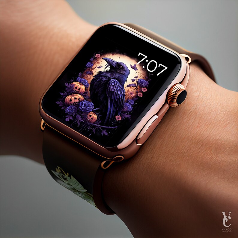 Halloween Raven Apple Watch iPhone Wallpaper, Fall Smartwatch ...