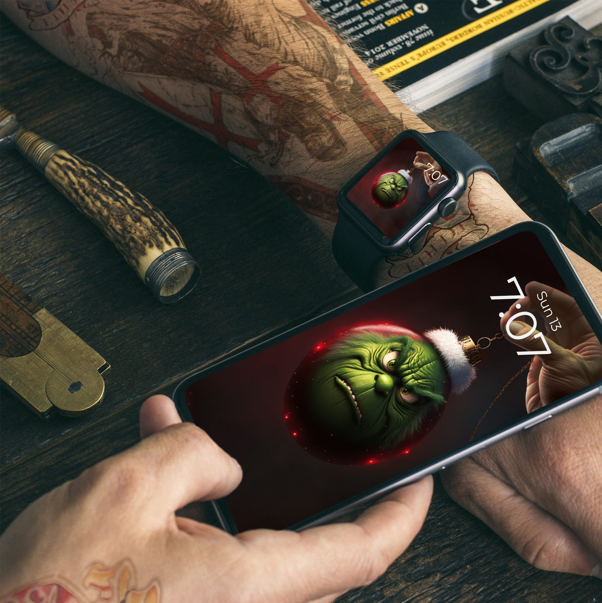 Grinch Christmas Apple Watch Wallpaper, Grinch Art Apple Watch ...
