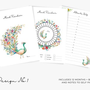 Mood Tracker Bundle Pack Printable, DBT Mood Chart Journal Self Care ...