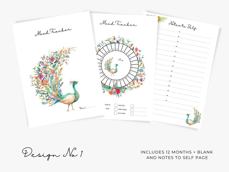 Mood Tracker Bundle Pack Printable, DBT Mood Chart Journal Self Care ...