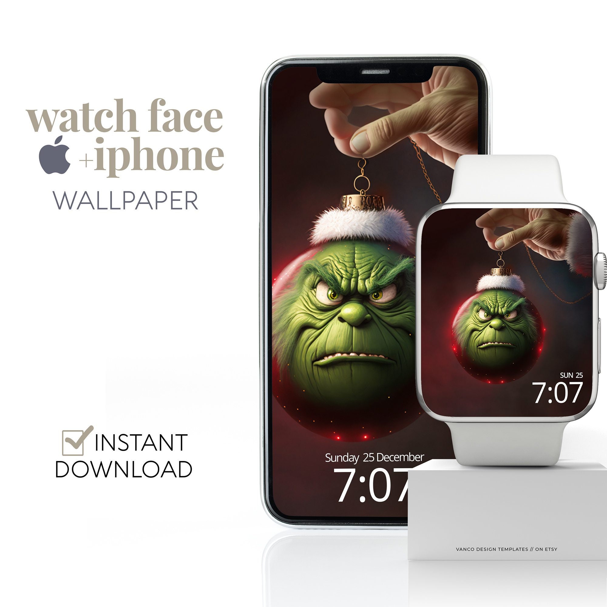 Grinch Christmas Apple Watch Wallpaper, Grinch Art Apple Watch ...