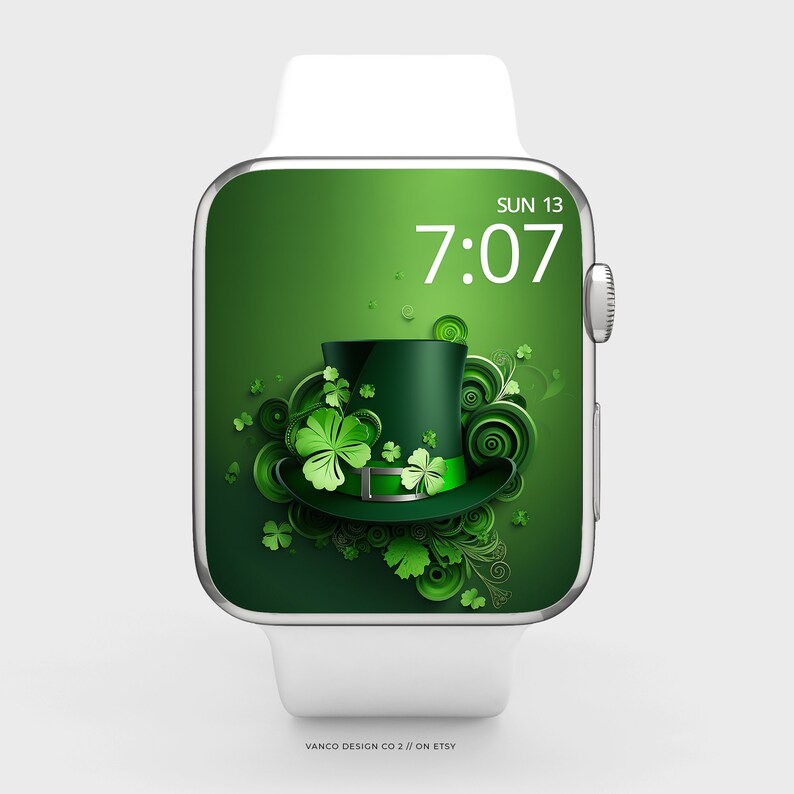 St Patricks Day Apple Watch Wallpaper, Leprechaun Hat Smartwatch ...