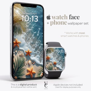 Summer Beach Phone & Apple Watch Wallpaper, Surf Sand Vacation Vibe ...