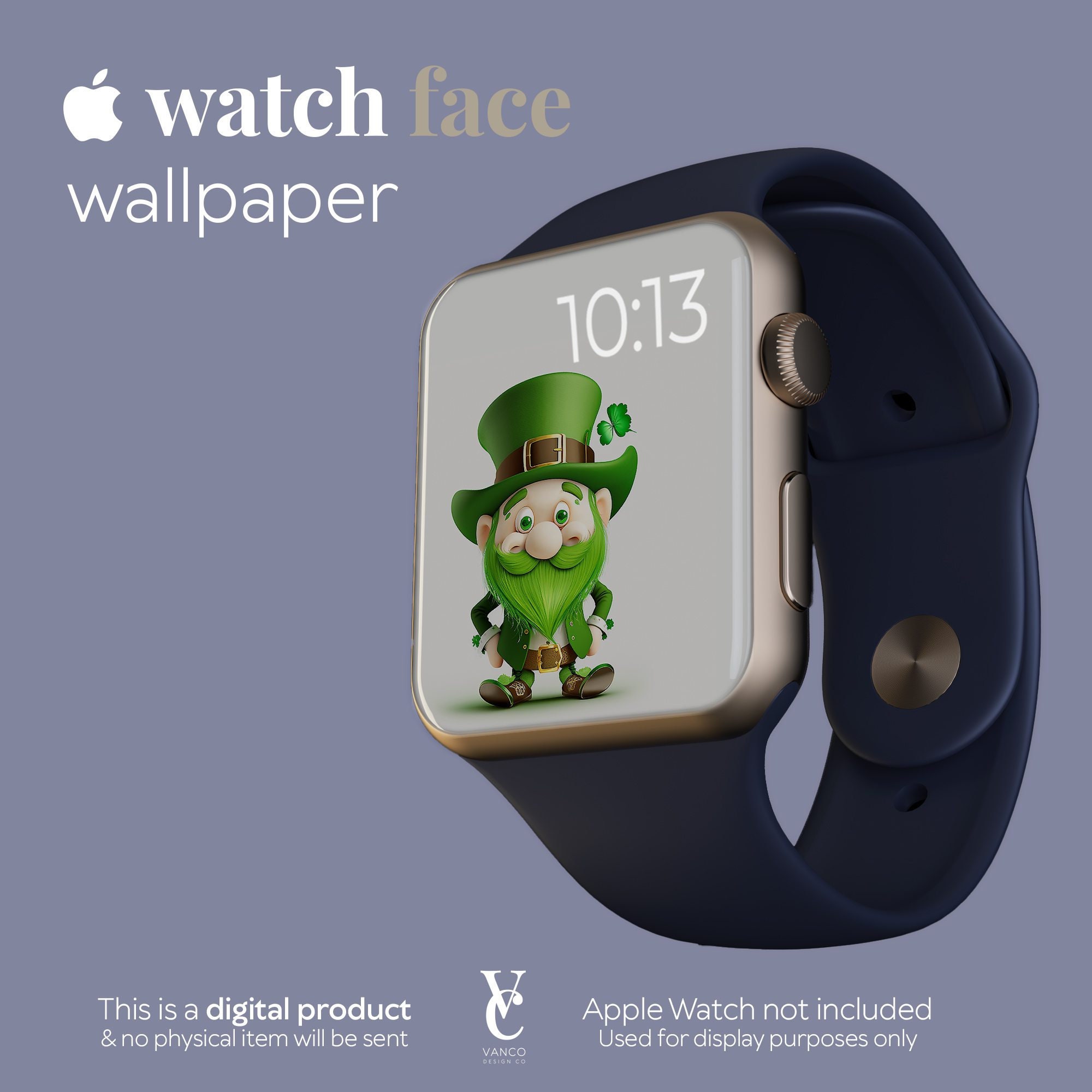 St Patricks Day Apple Watch Wallpaper, Leprechaun Smartwatch Background ...