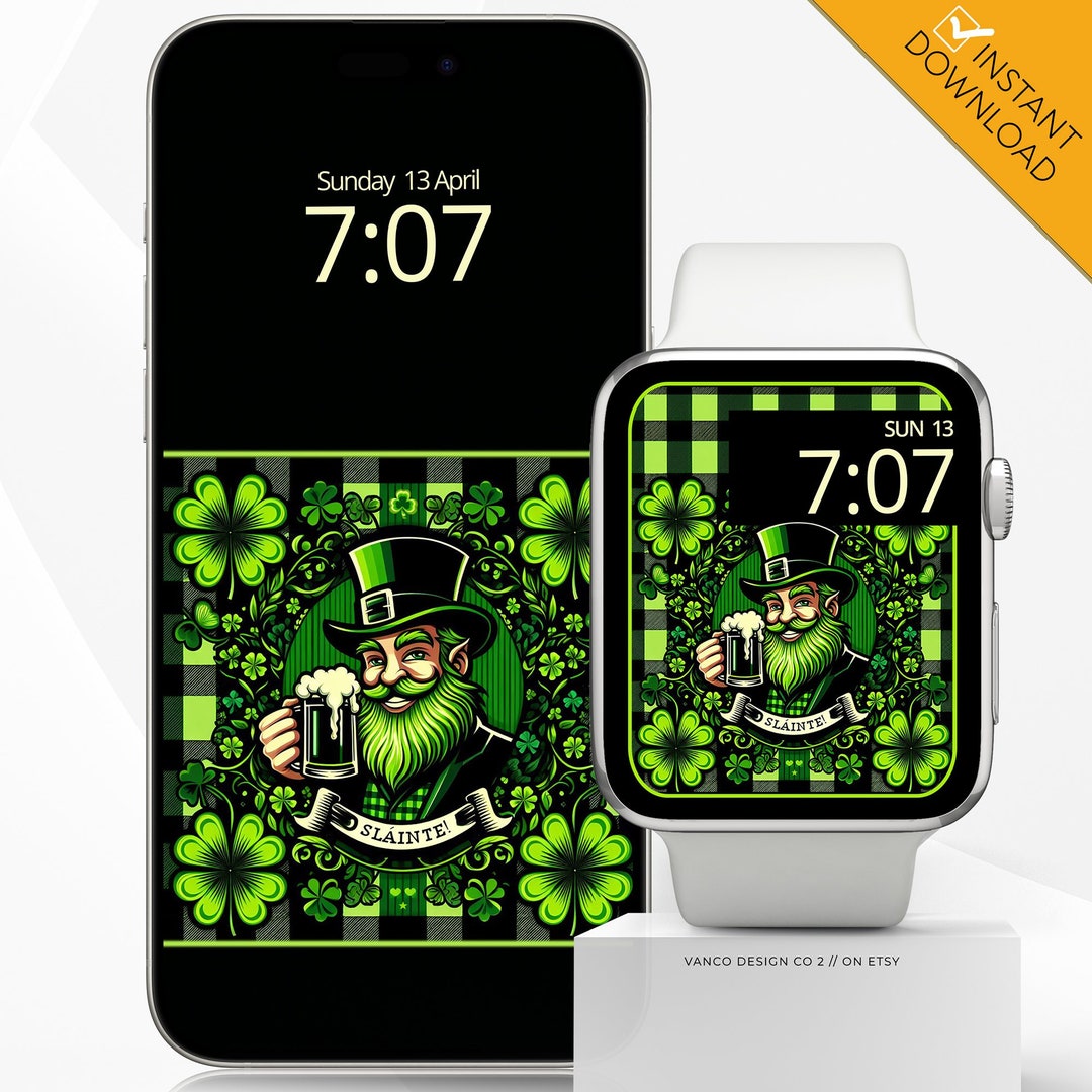 St Patricks Day Apple Watch Face Wallpaper, Irish Guinness Beer ...