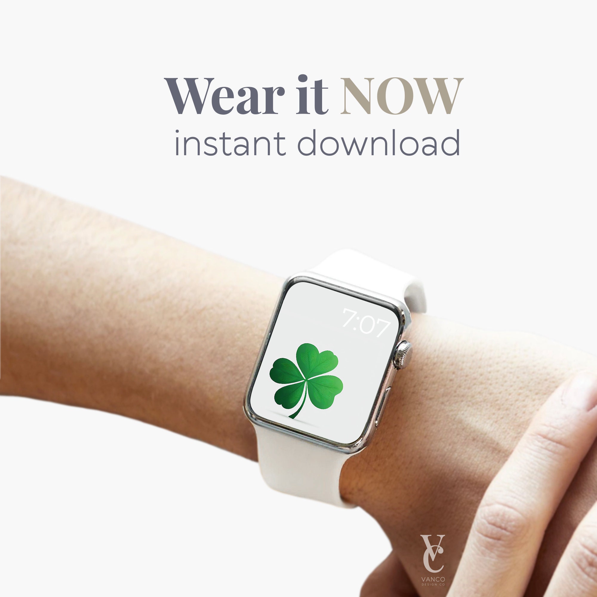 St Patricks Day Apple Watch Wallpaper, Green Shamrock Smartwatch ...
