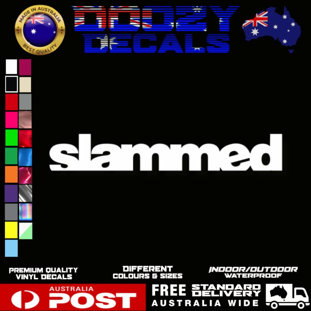 Slammed Vinyl Car Sticker, Car Decals, 4X4 Stickers, Laptop Decals ...