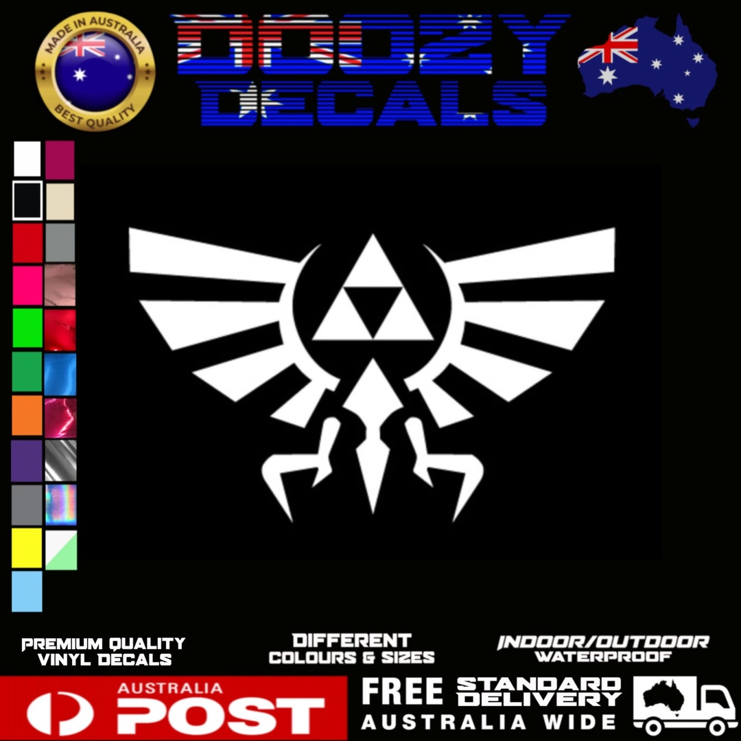 Zelda Crest Decal, Hyrule Crest, Car Decals, 4X4 Stickers, Laptop ...