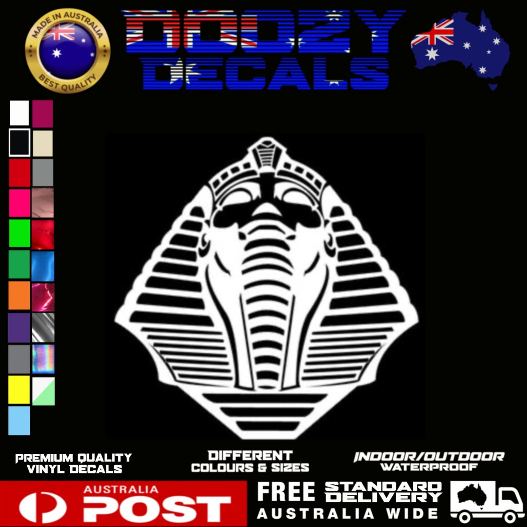 Egyptian Pharaoh Head Vinyl Decal Sticker,4x4 Stickers, Laptop Stickers ...